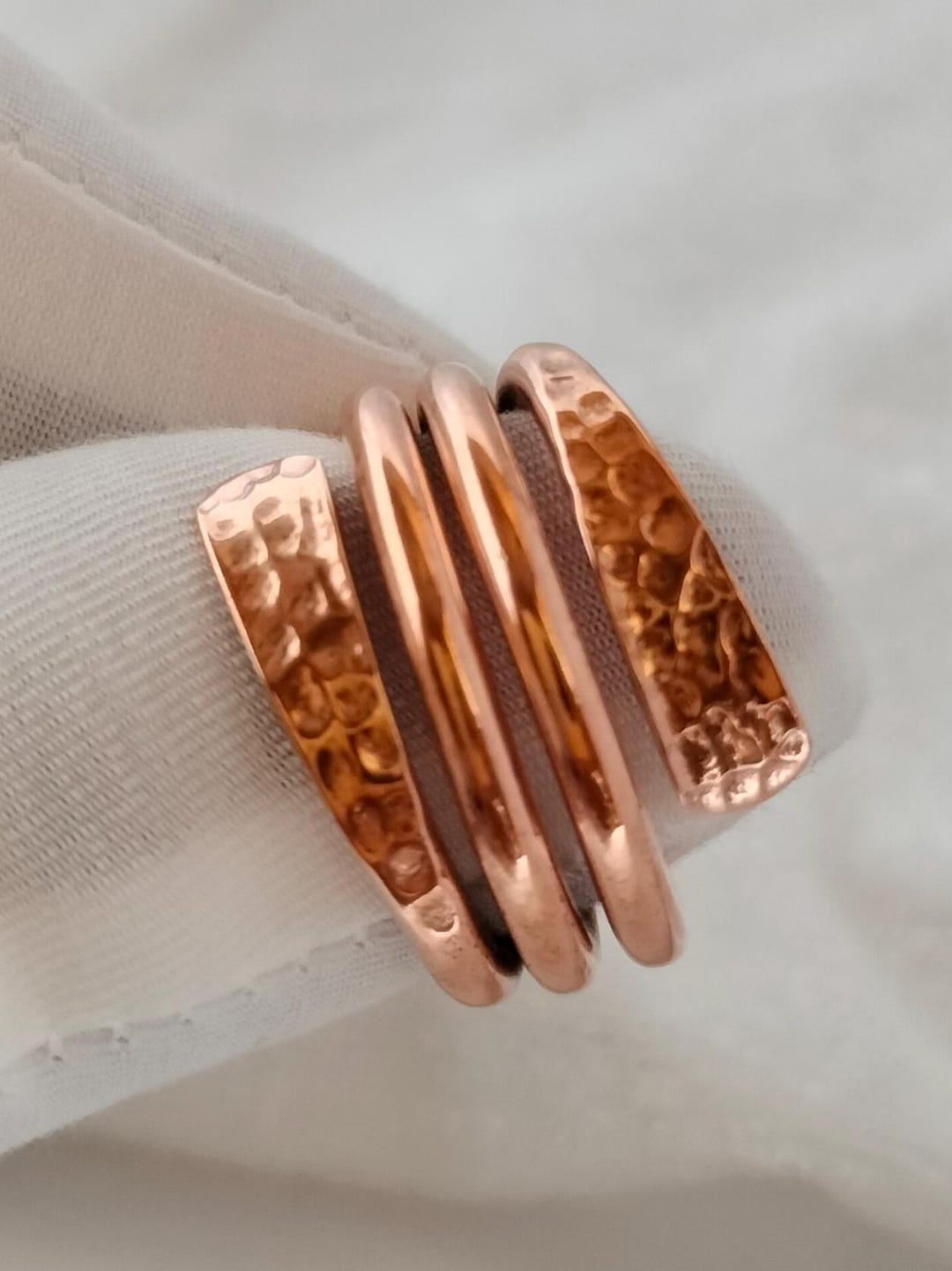 Copper Wrap Ring, Hammered Ring, Copper Band Ring, Handmade Copper ...