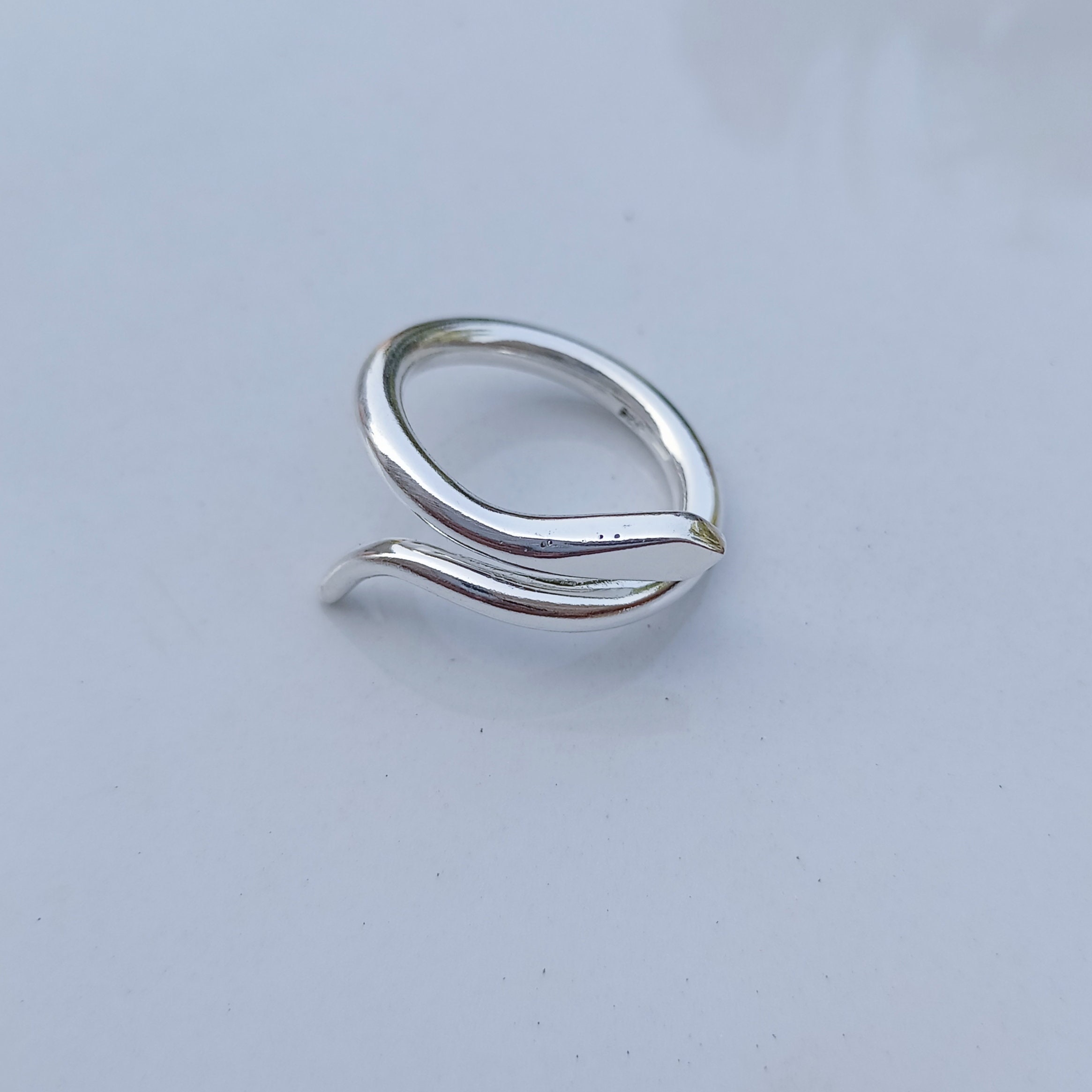 Silver Snake Ring Men's Ring Open Snake Ring Snake Ring Spiral Snake ...