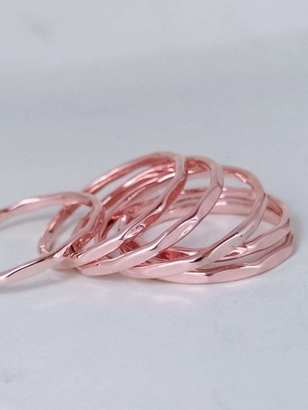 Copper Stacking Rings, Hammered Copper, Handmade Solid Copper Ring ...