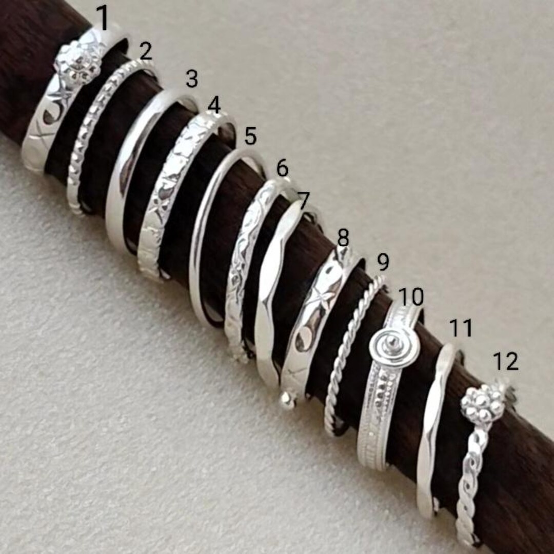 925 Sterling Silver Stacking Rings: Handmade Stackable Silver Ring - Etsy