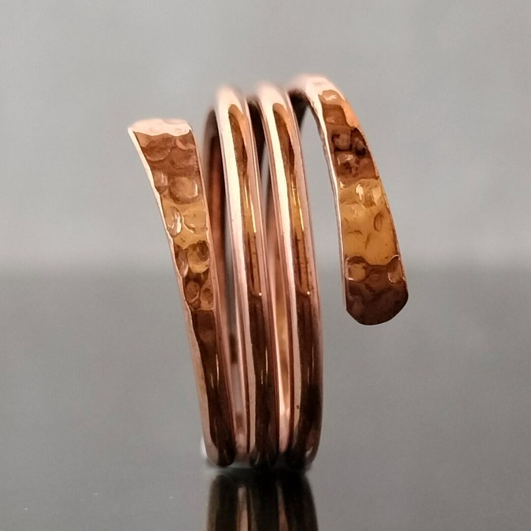 Pure Copper Wrap Ring, Hammered Ring, Handmade Copper Ring, Copper Ring ...