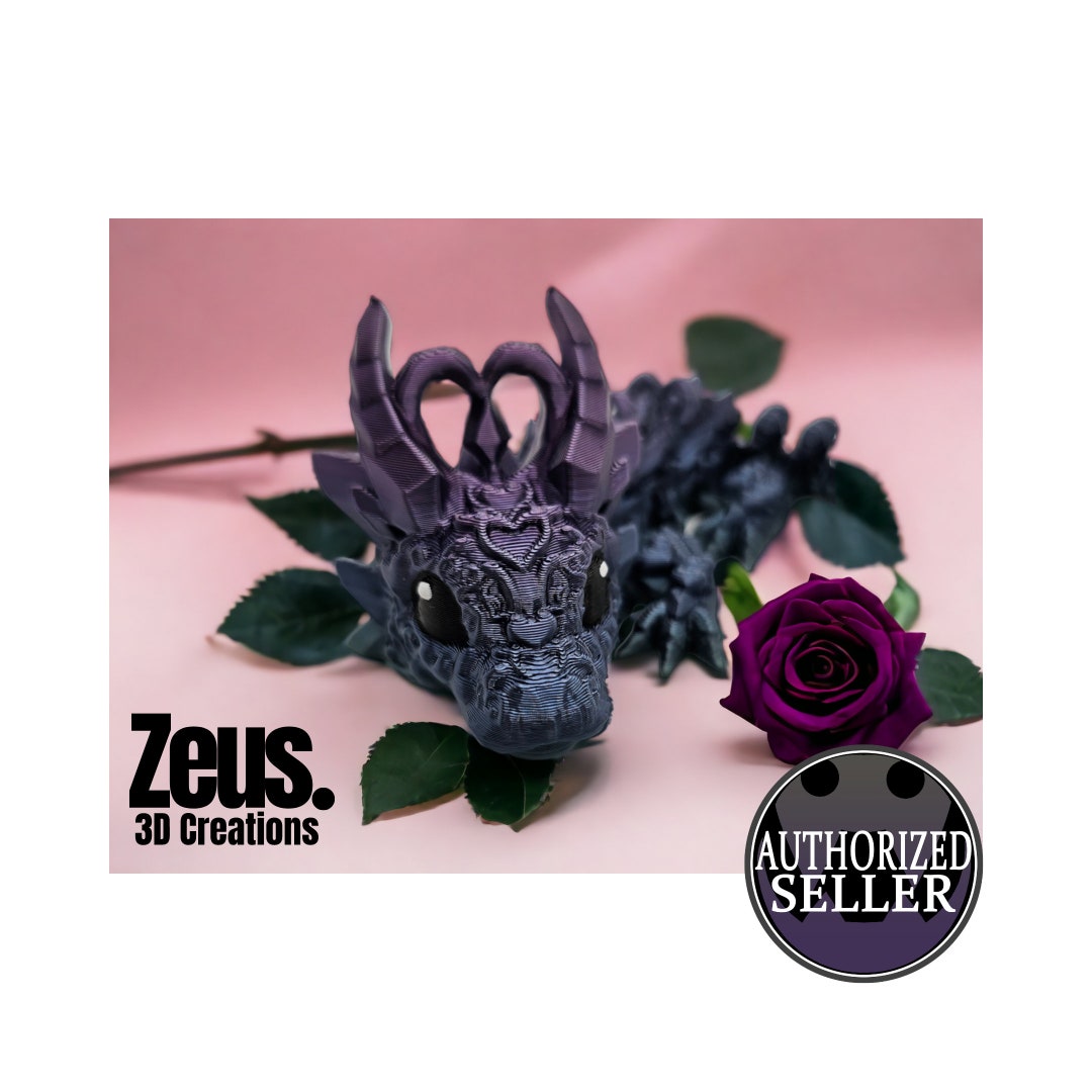 Baby Heart Dragon | Cinderwing 3D Printed Dragon | Fidget Dragon ...