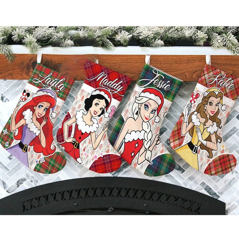Personalized Disney Princess Christmas stockings, Disney Princess ...