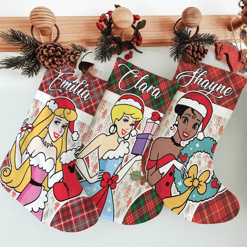 Personalized Disney Princess Christmas stockings, Disney Princess ...