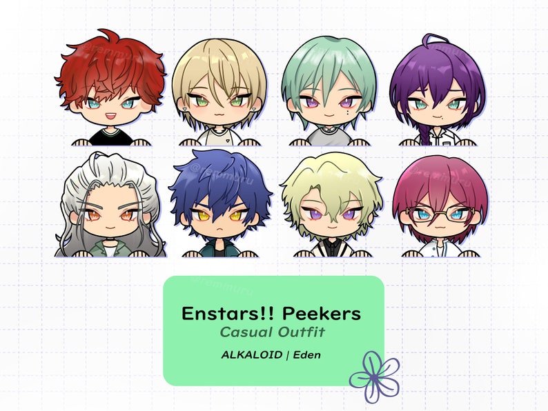 Enstars Peeker Stickers | ALKALOID, Eden - Etsy