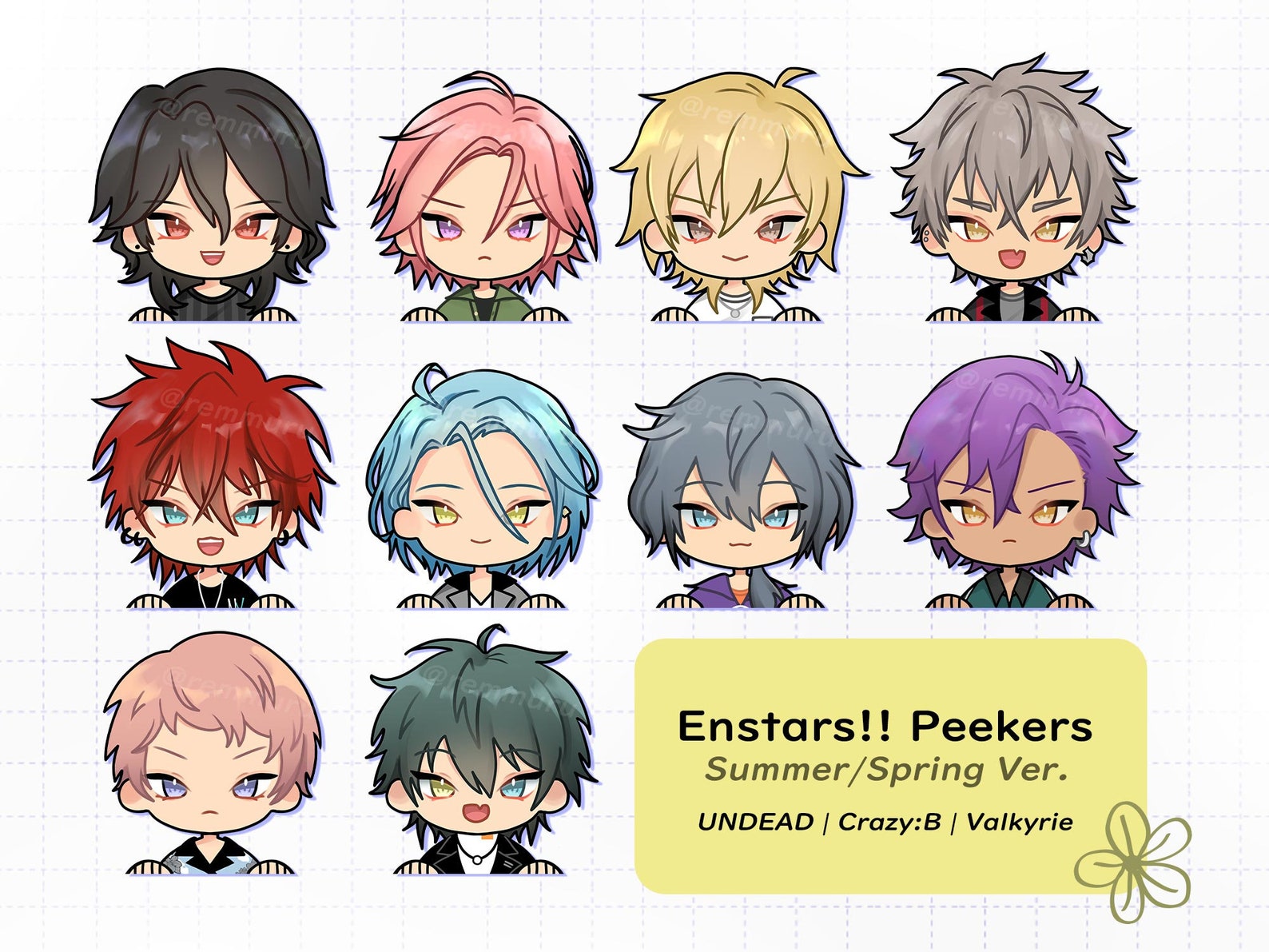 Enstars Peeker Stickers UNDEAD Crazy:b Valkyrie - Etsy