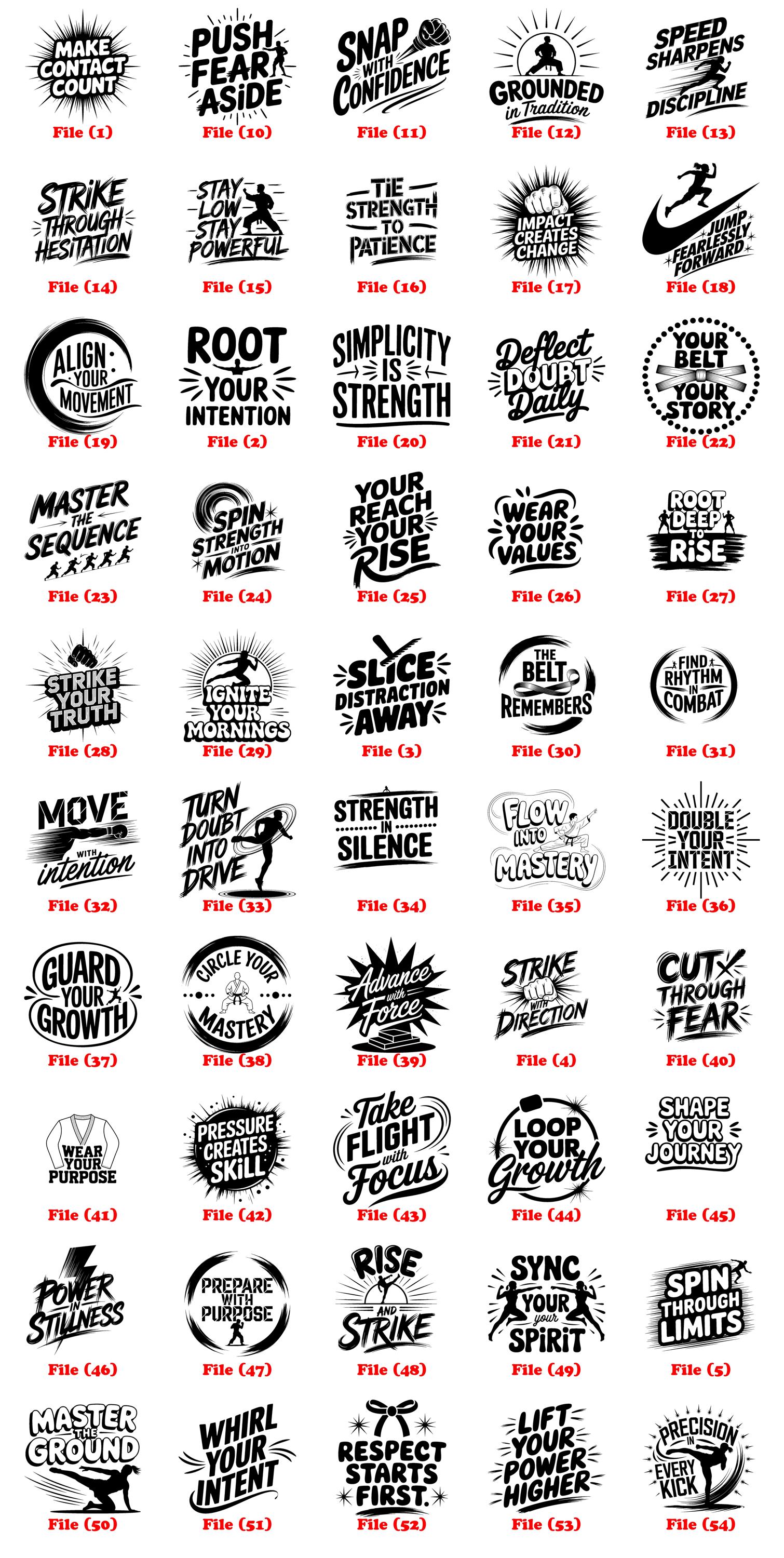 Laser Engrave Files Karate Dojo Svg Png Pdf & Dxf Bundle Instant ...