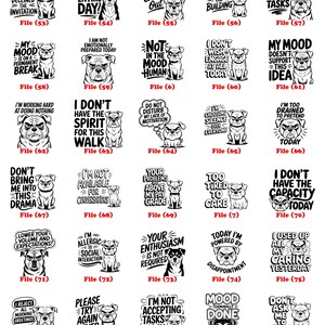 Grumpy Dog Sayings Svg Png Pdf & Dxf Bundle for Funny Pet Shirts ...