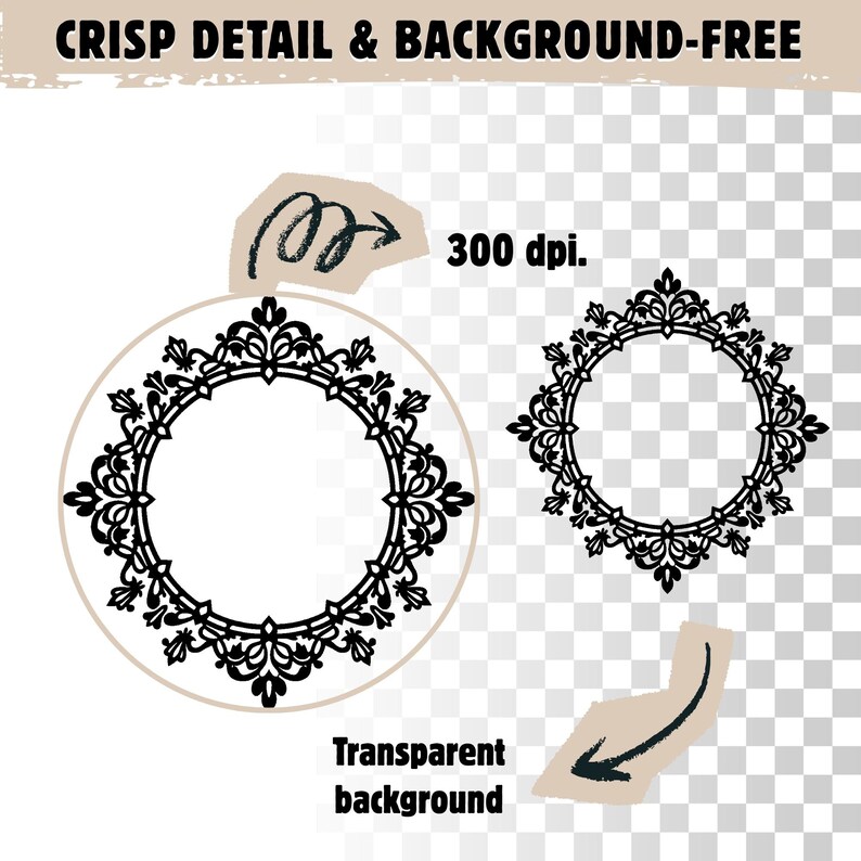 Laser Engrave Files Victorian Frame Svg Png Pdf & Dxf Bundle Instant ...