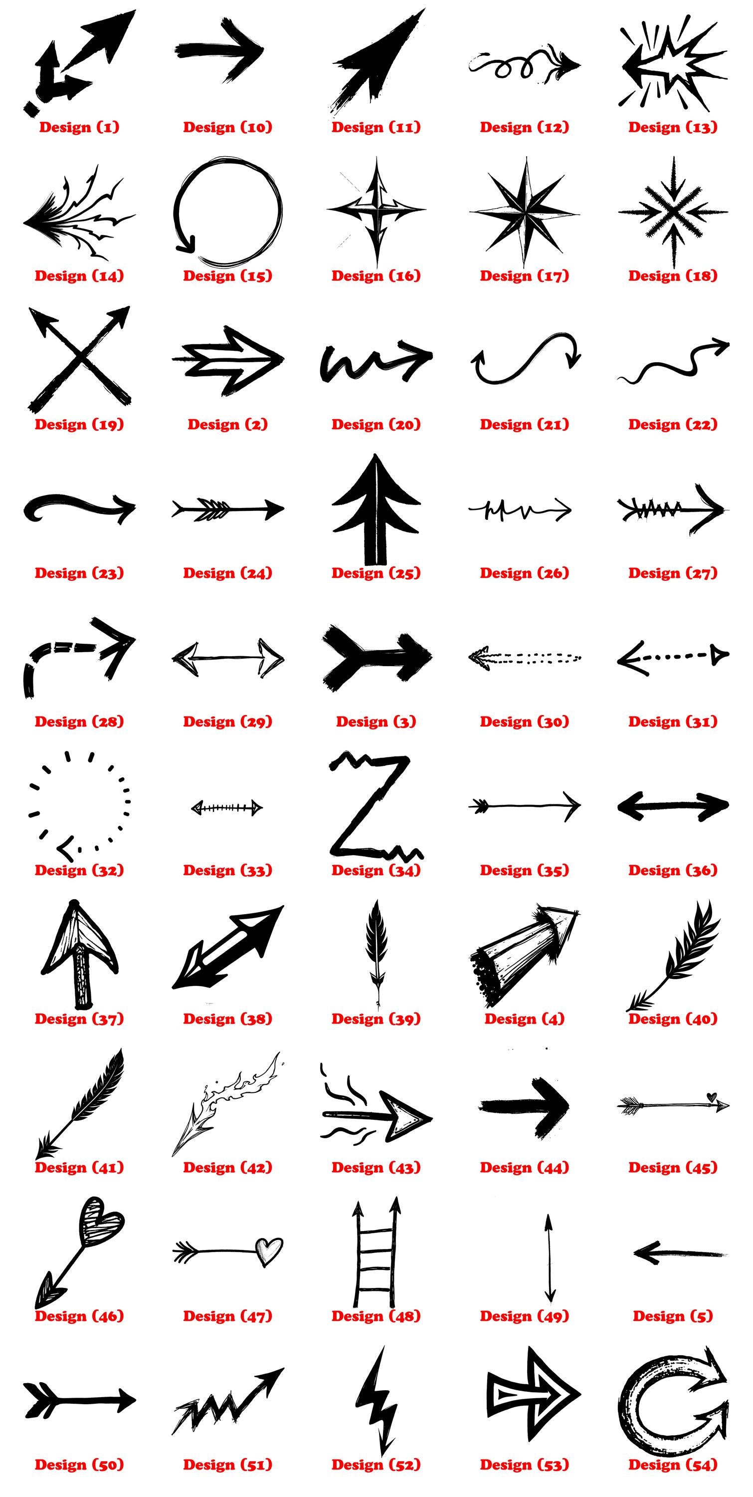 Doodle Arrows Clipart Bundle, Hand-drawn Design (svg, Png, Pdf, Dxf) - Etsy