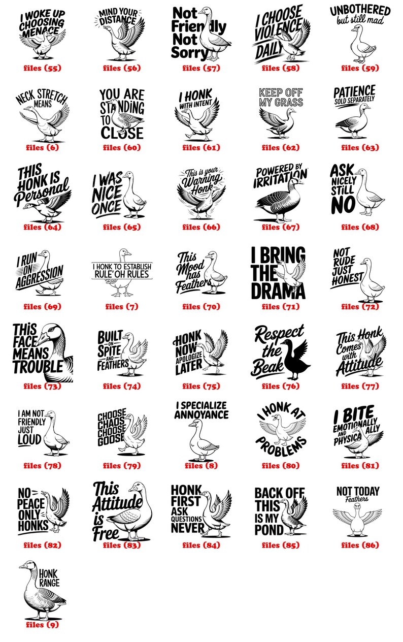 Laser Engrave Files Snarky Goose Svg Png Pdf & Dxf Bundle for Slate Art ...