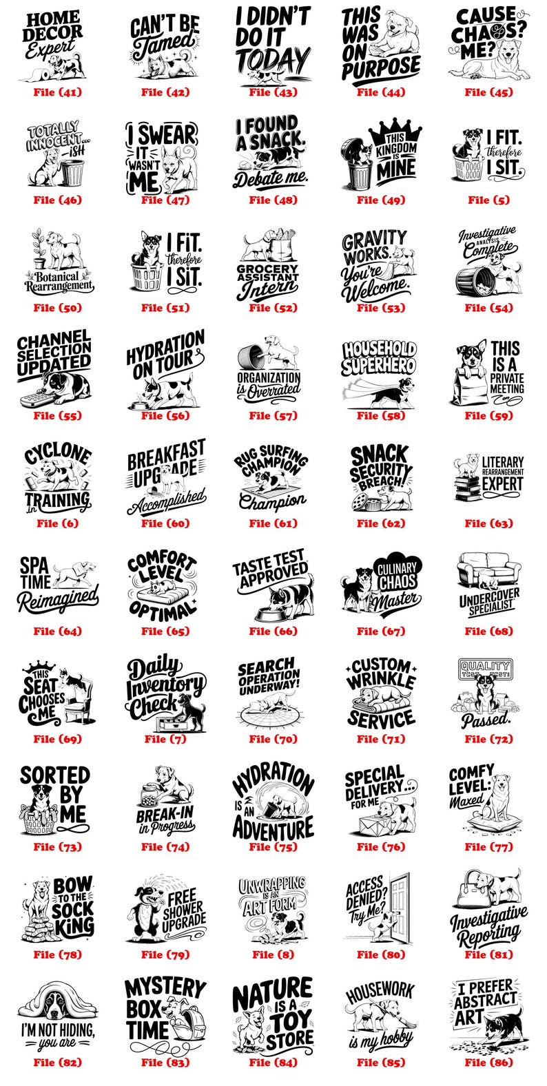 Laser Engrave Files for Naughty Dog Sayings Svg Png Pdf & Dxf Bundle ...