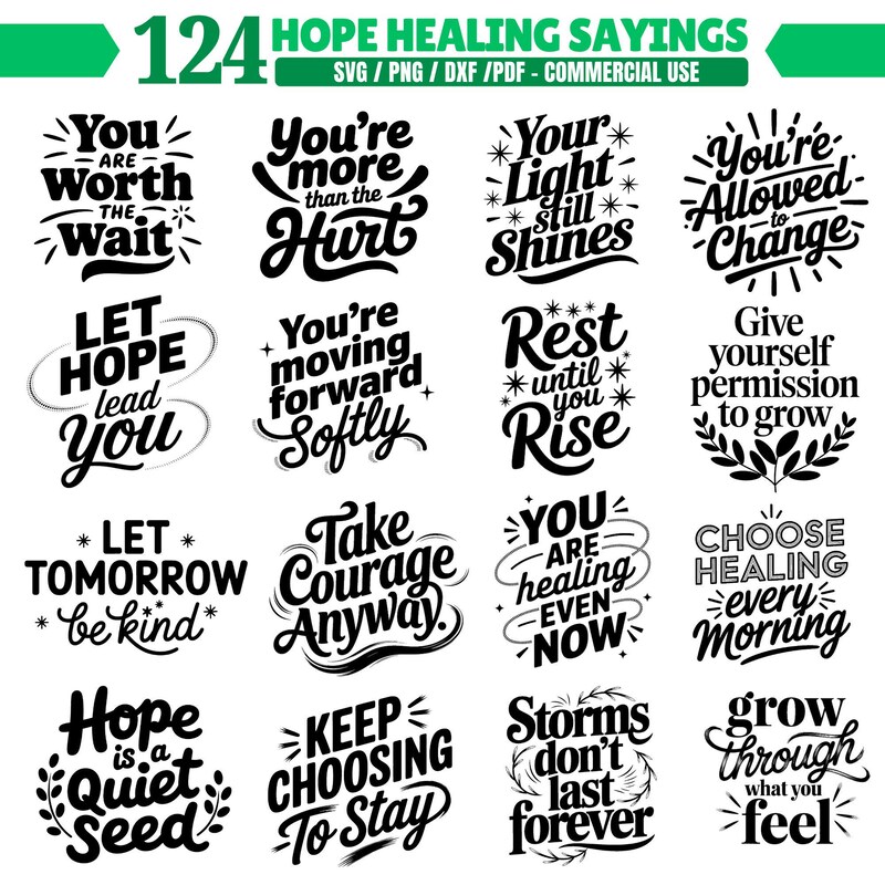 Hope Strength Healing Svg - Etsy