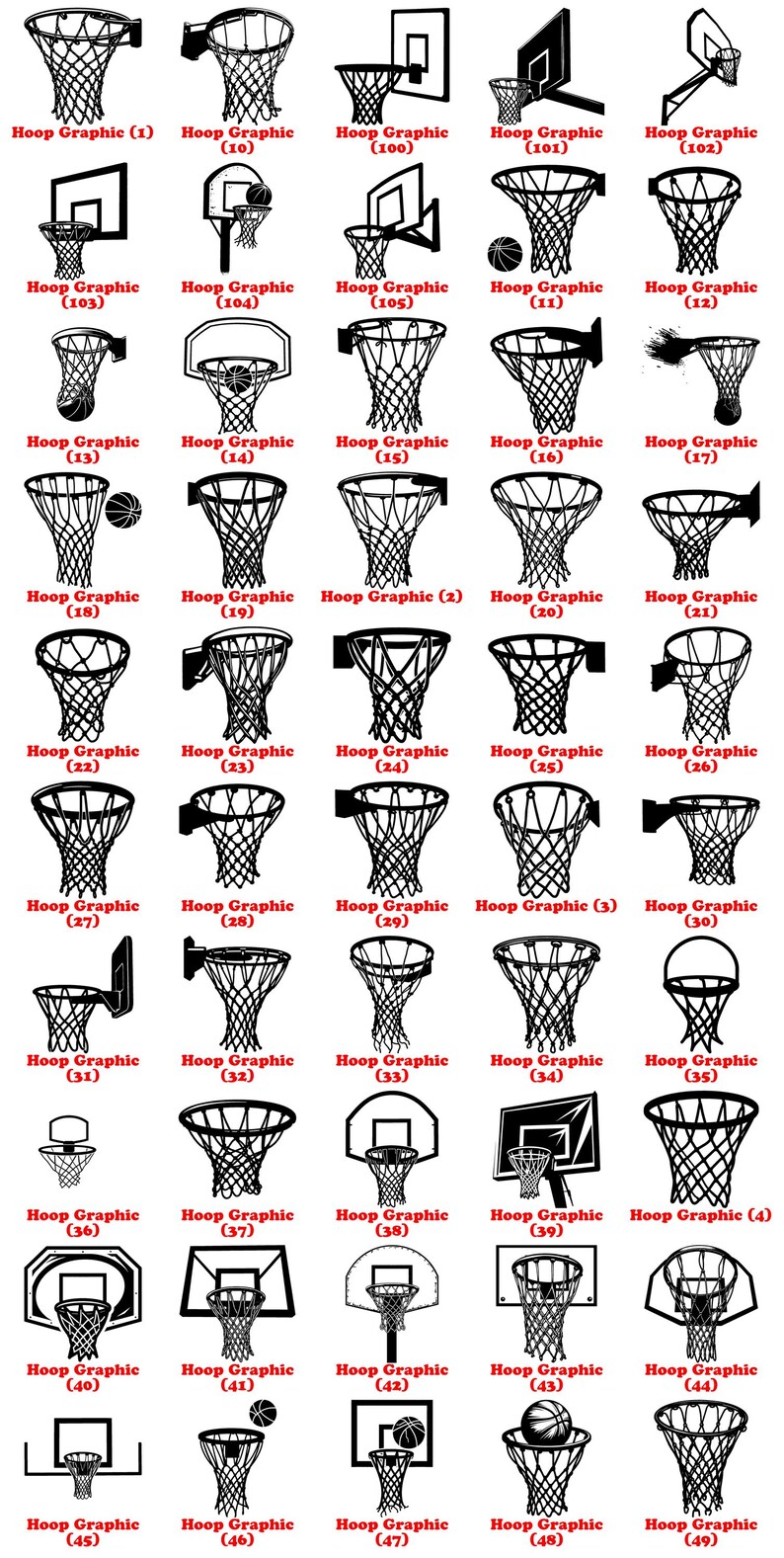 Hoop Graphic Elements Svg Png Pdf & Dxf Bundle for Crafting and DIY ...