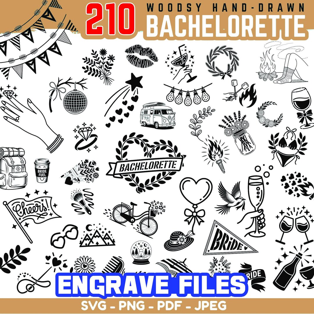 Camp Bachelorette Laser Engrave Files: Glamping Trip SVG PNG PDF - Etsy