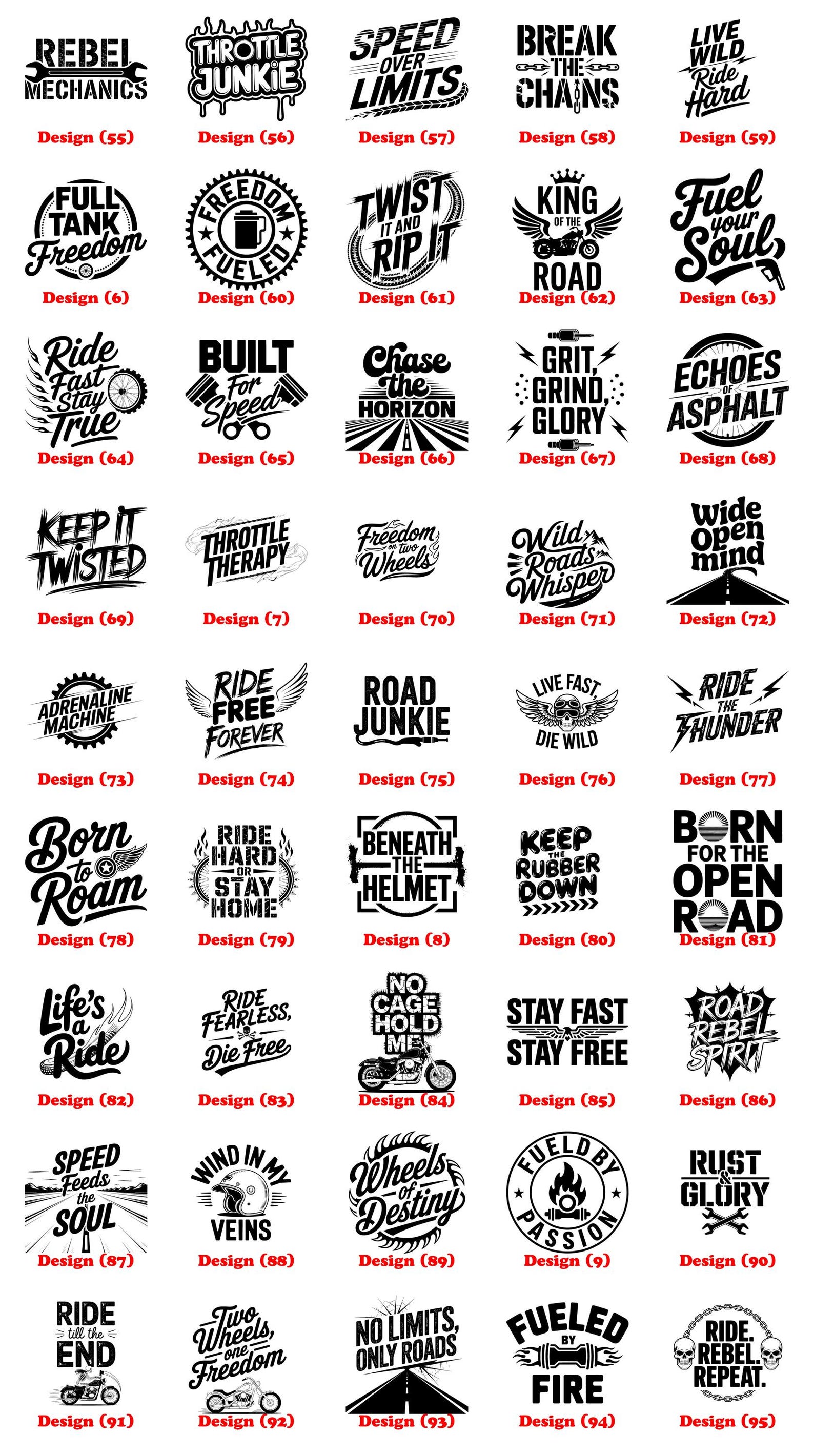 Biker Sayings SVG Bundle: Motorcycle Quotes, Rider Humor (digital Files ...