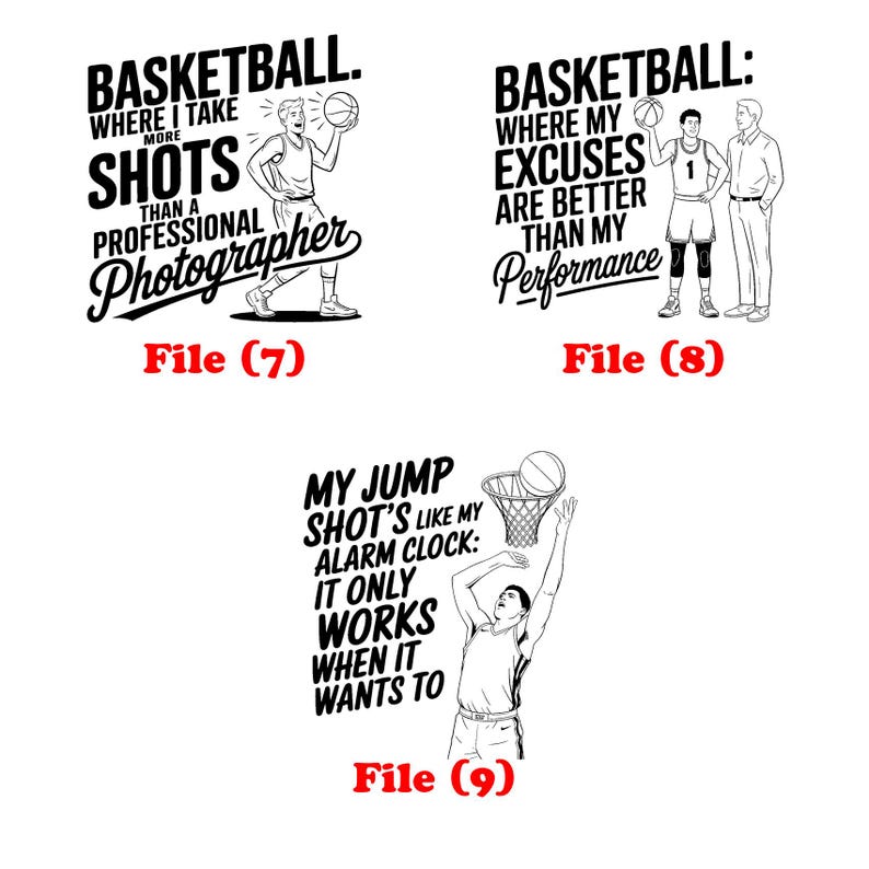 Laser Engrave Files Basketball Humor Svg Png Pdf & Dxf Bundle Instant ...