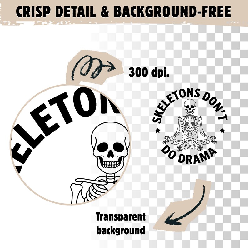 Sarcastic Skeleton Svg Png Pdf & Dxf Bundle Funny Skeleton Designs for ...