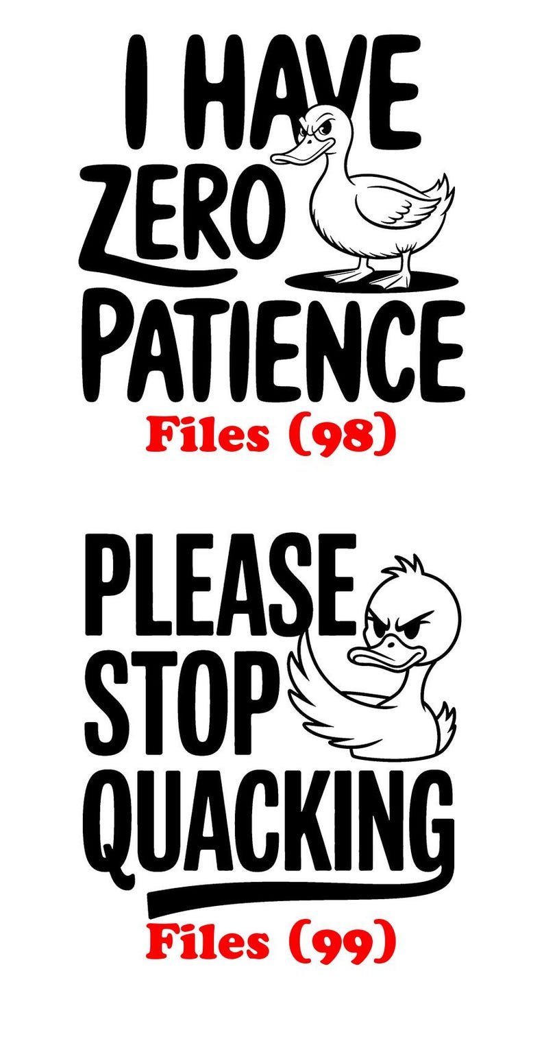 Laser Engrave Files Duck Sayings Svg Png Pdf & Dxf Bundle for Wood ...