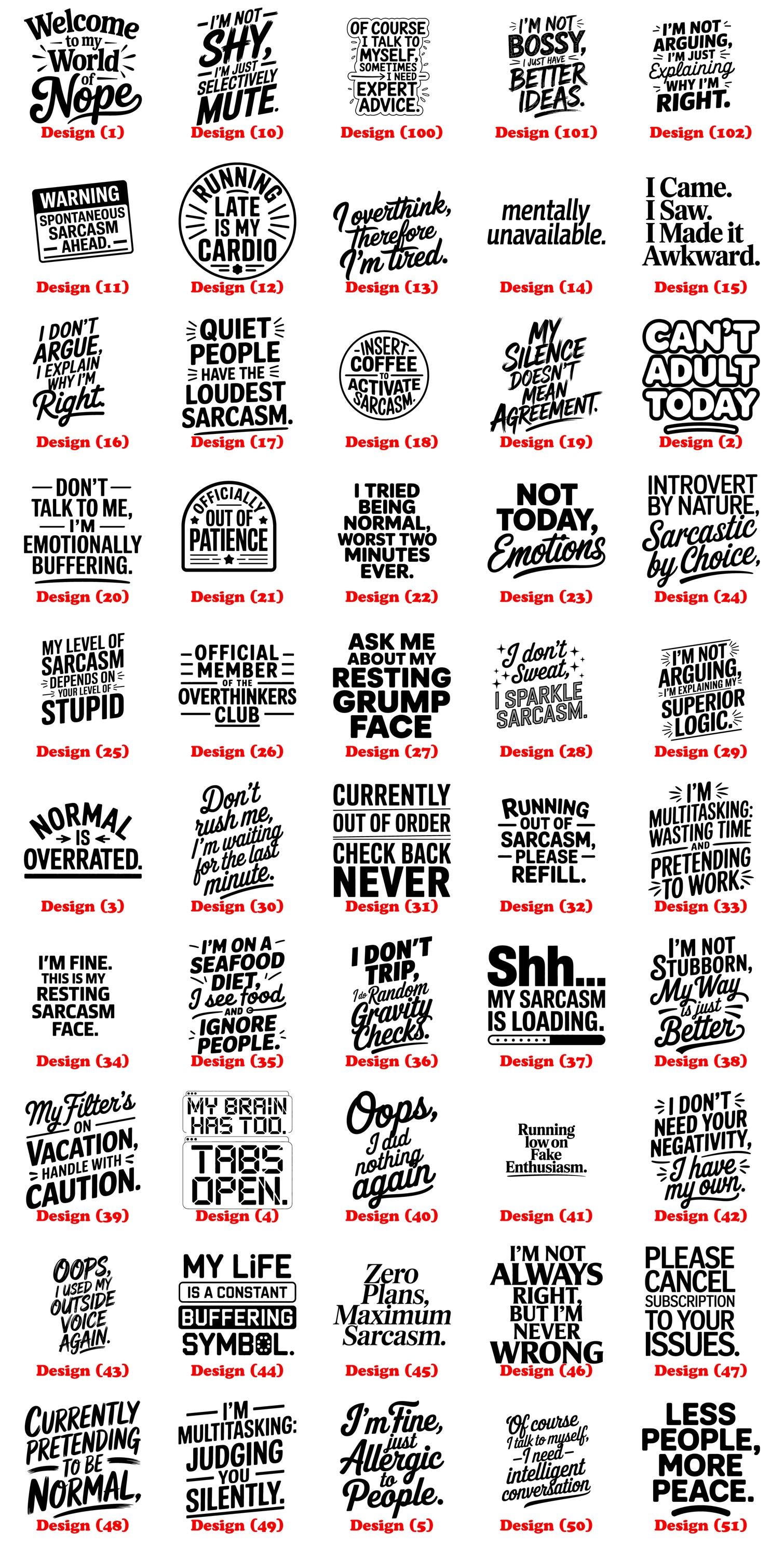 Snarky Sayings SVG Bundle, Sarcastic Quotes, Laser Engrave Files ...