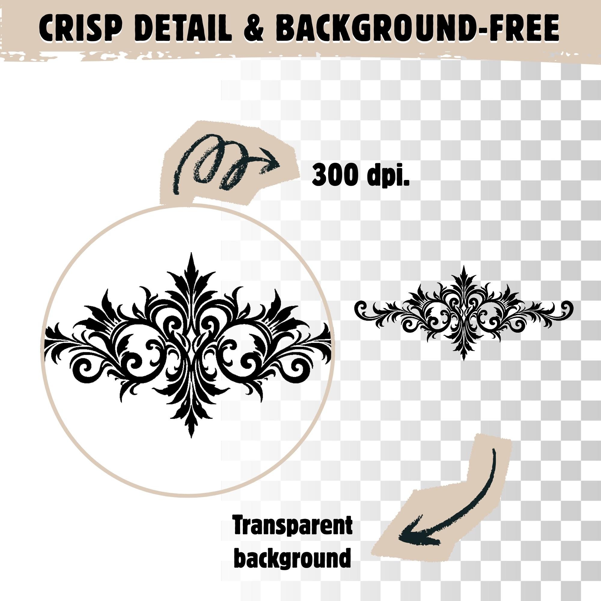 Laser Engrave Files Filigree Divider Svg Png Pdf & Dxf Instant ...
