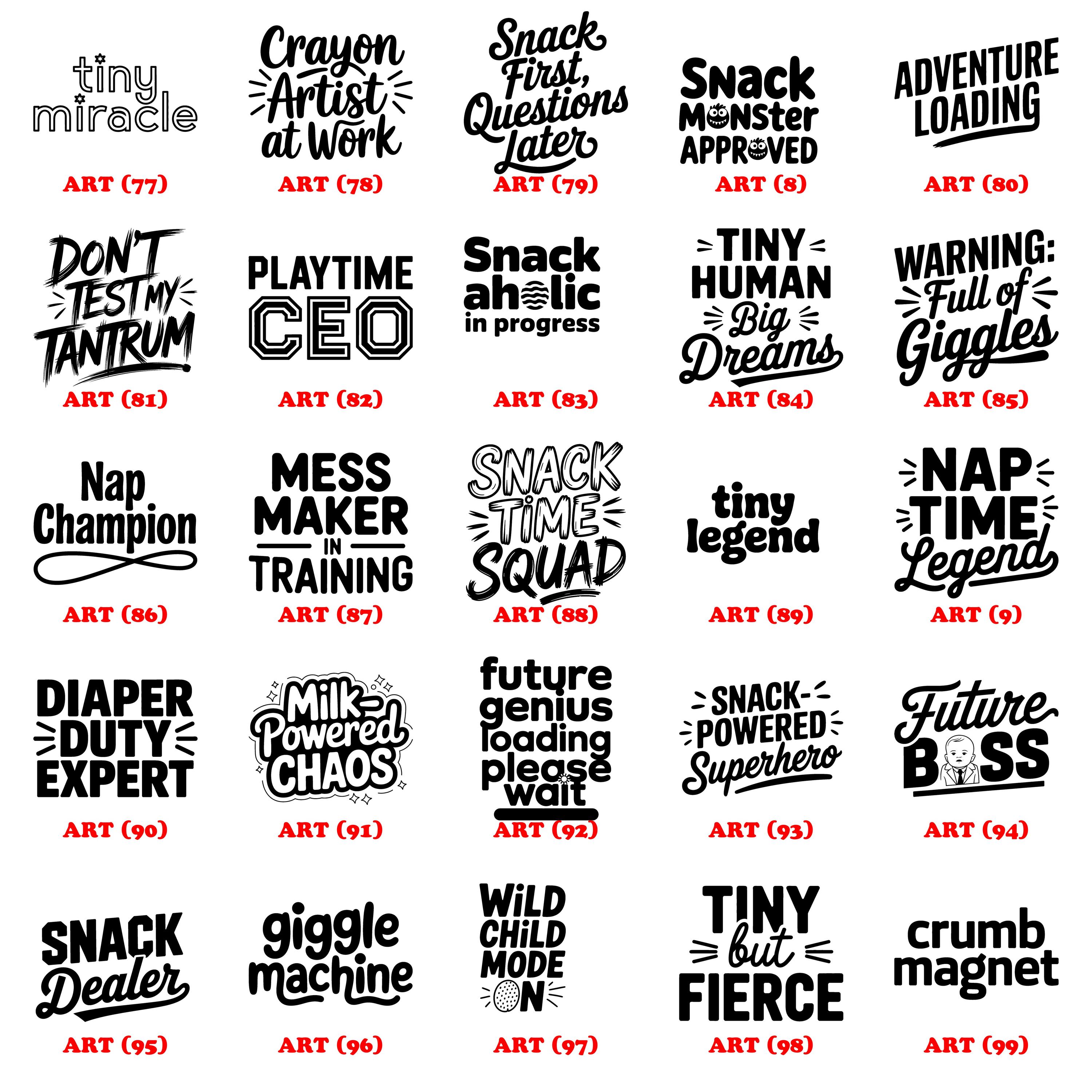 Toddler Quotes Svg Png Pdf & Dxf Bundle Cute Baby Saying Designs for ...