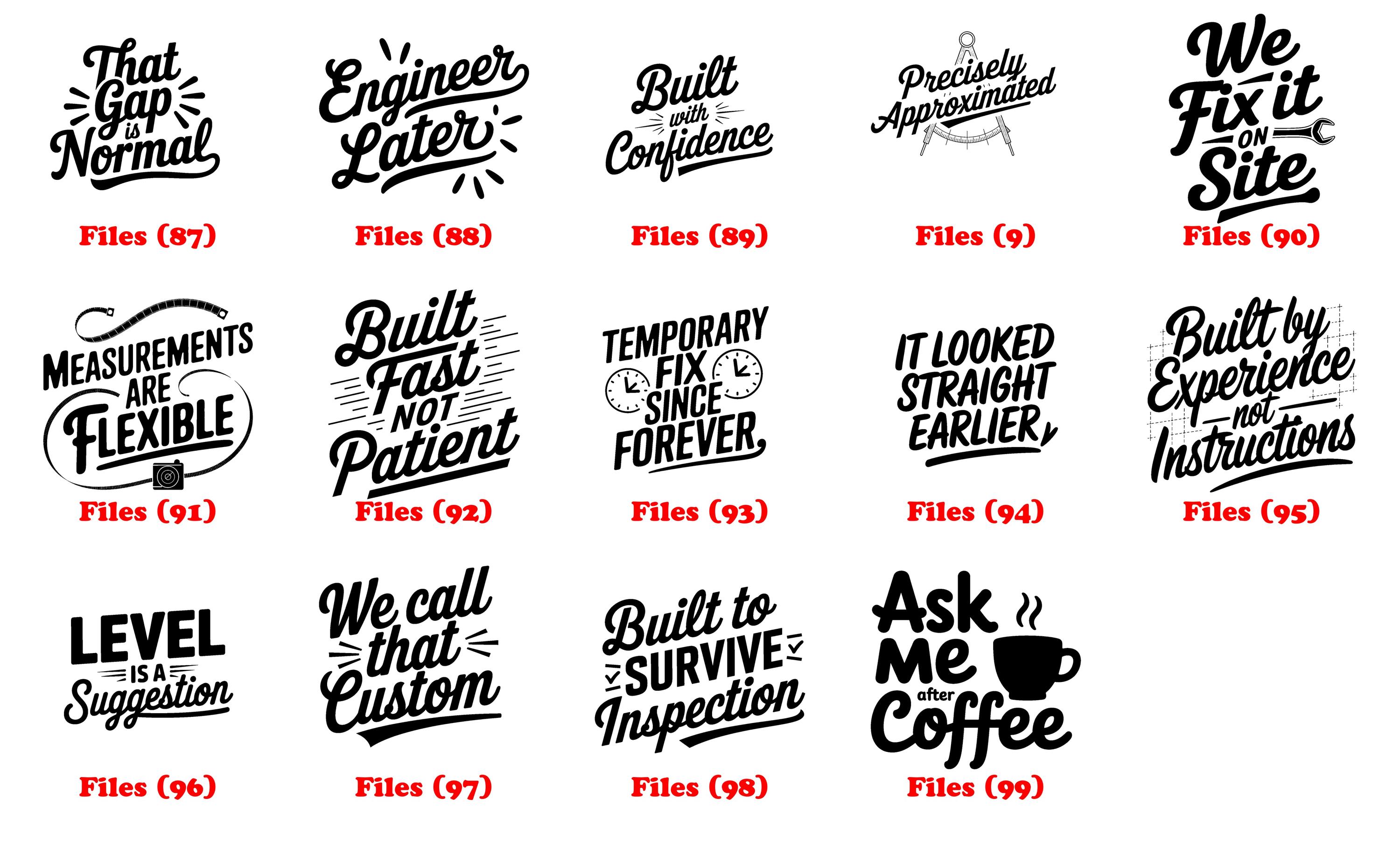 Jobsite Sayings Svg Png Pdf & Dxf Bundle for Construction Shirts and ...