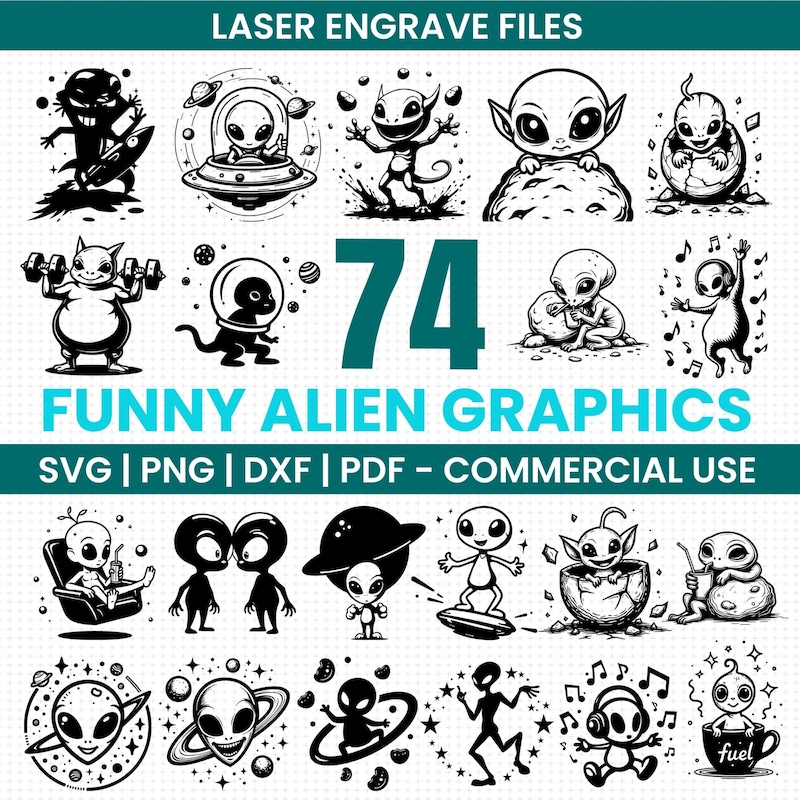 Alien Svg Car Sticker - Etsy