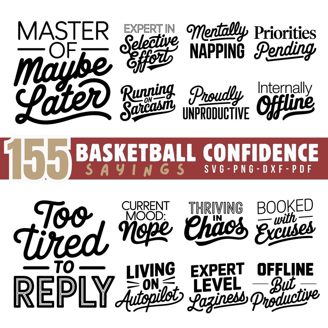 Sarcastic Life Sayings Svg Png Pdf & Dxf Bundle for Funny DIY Crafts ...