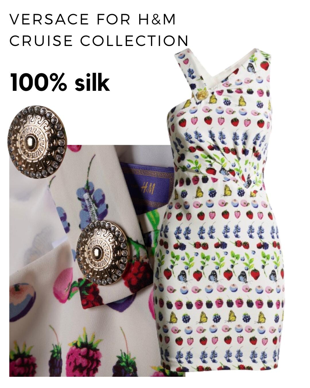 Rare Archive: Versace for HM Cruise Collection 2012, 100 Silk Dress - Etsy
