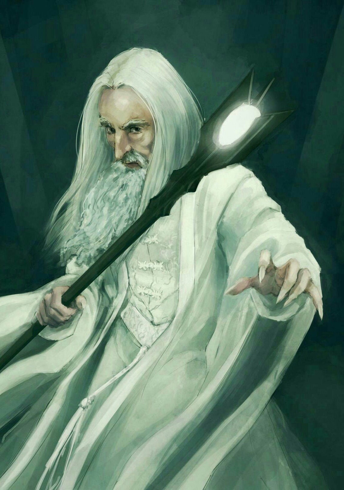 Saruman Staff Drawing