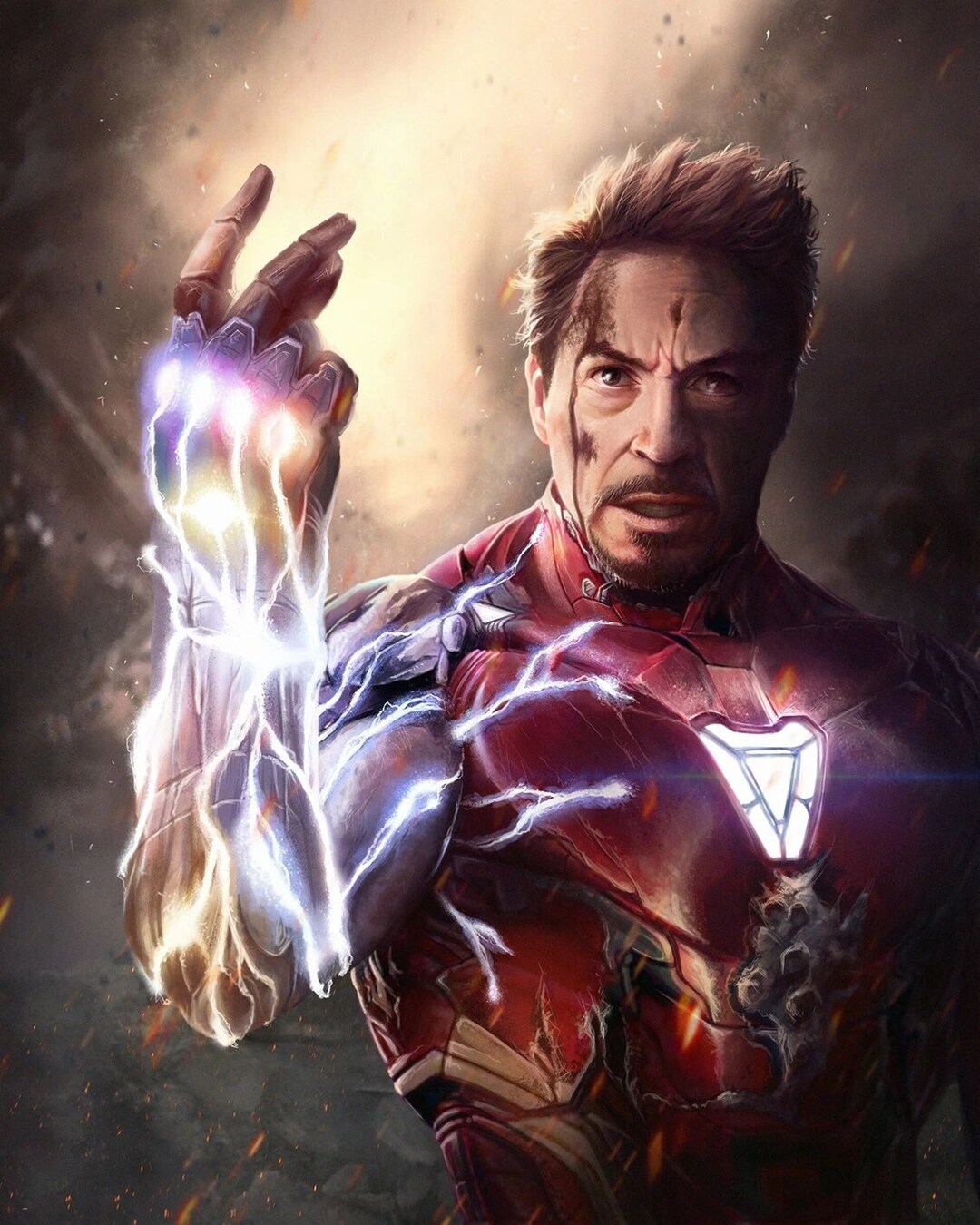 Handmade Iron Man Oil Painting: Infinity Gauntlet Fan Art - Etsy UK