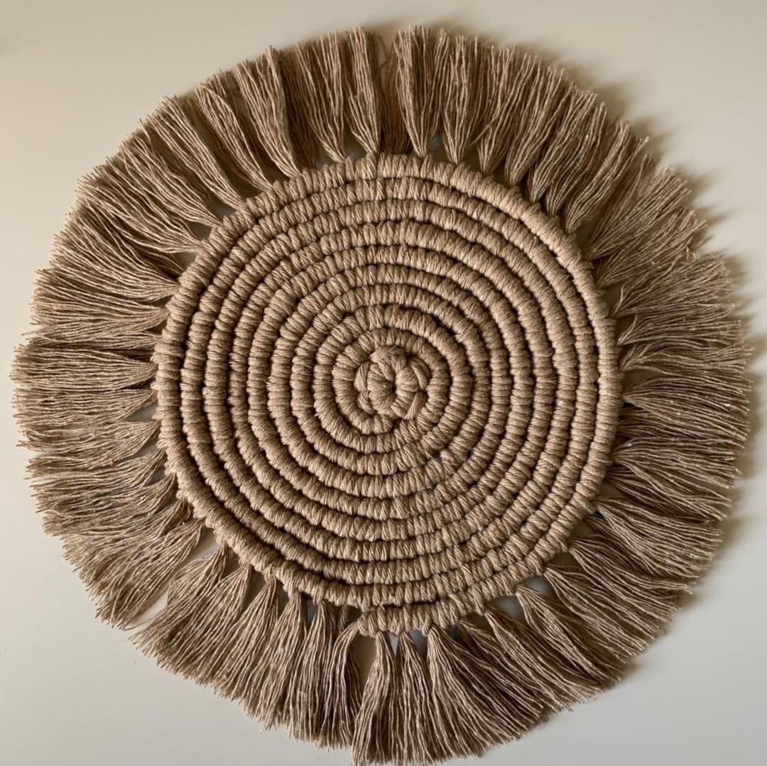 Doily in Ecru Macrame Oeko Tex Large Model - Etsy