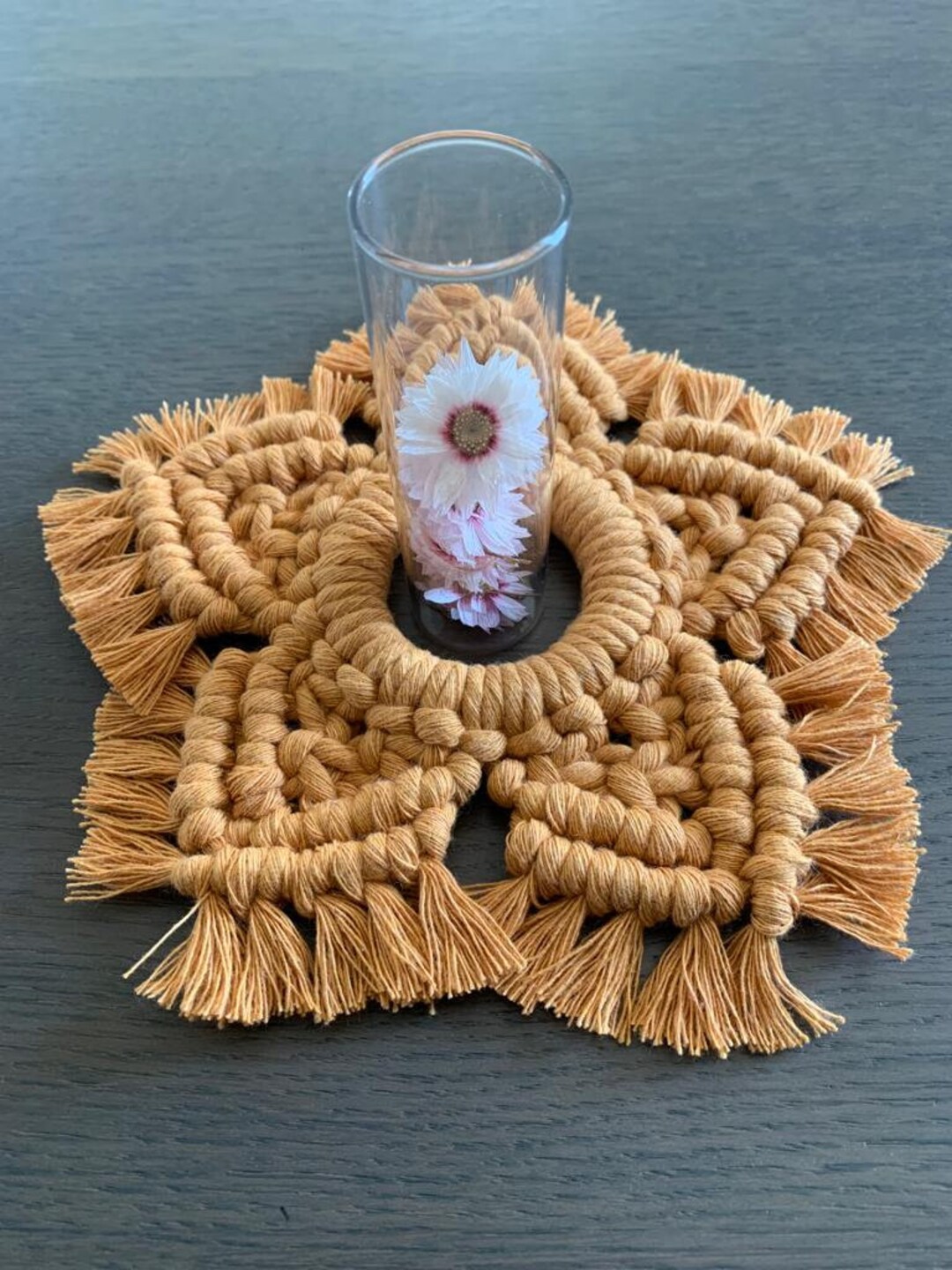 Turmeric Macrame Doily - Etsy