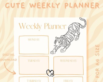 Cute Mushroom Themed Weekly Planner Printout - Etsy