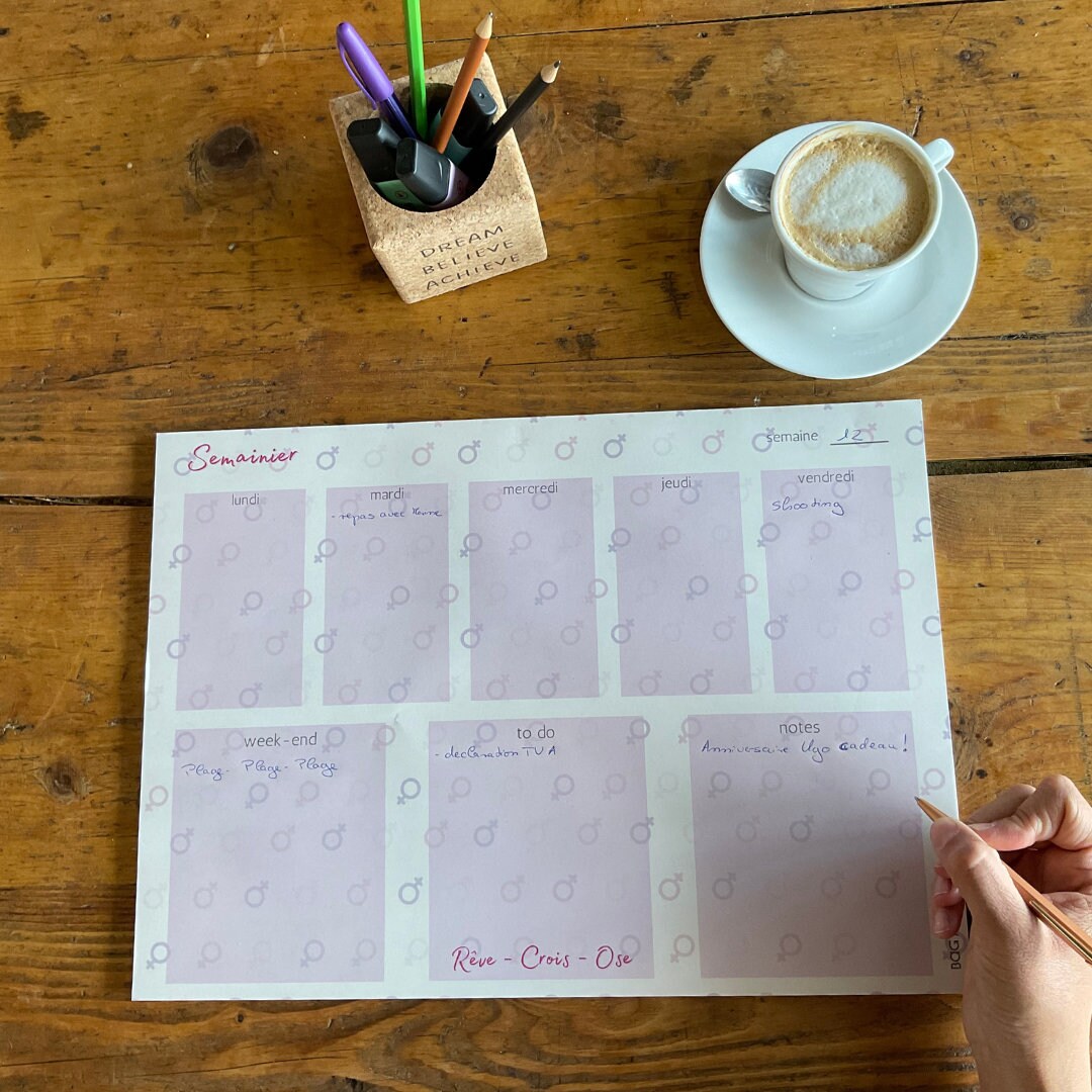 A3, Weekly, Diary, Gift Idea, Office Organization, Home Office, Large ...