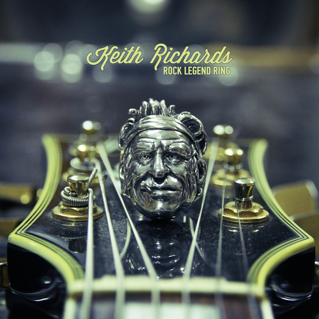 Keith Richards - Rock Legend Silver Ring - Etsy