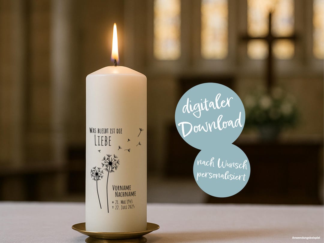 Memorial Candle PDF Template 