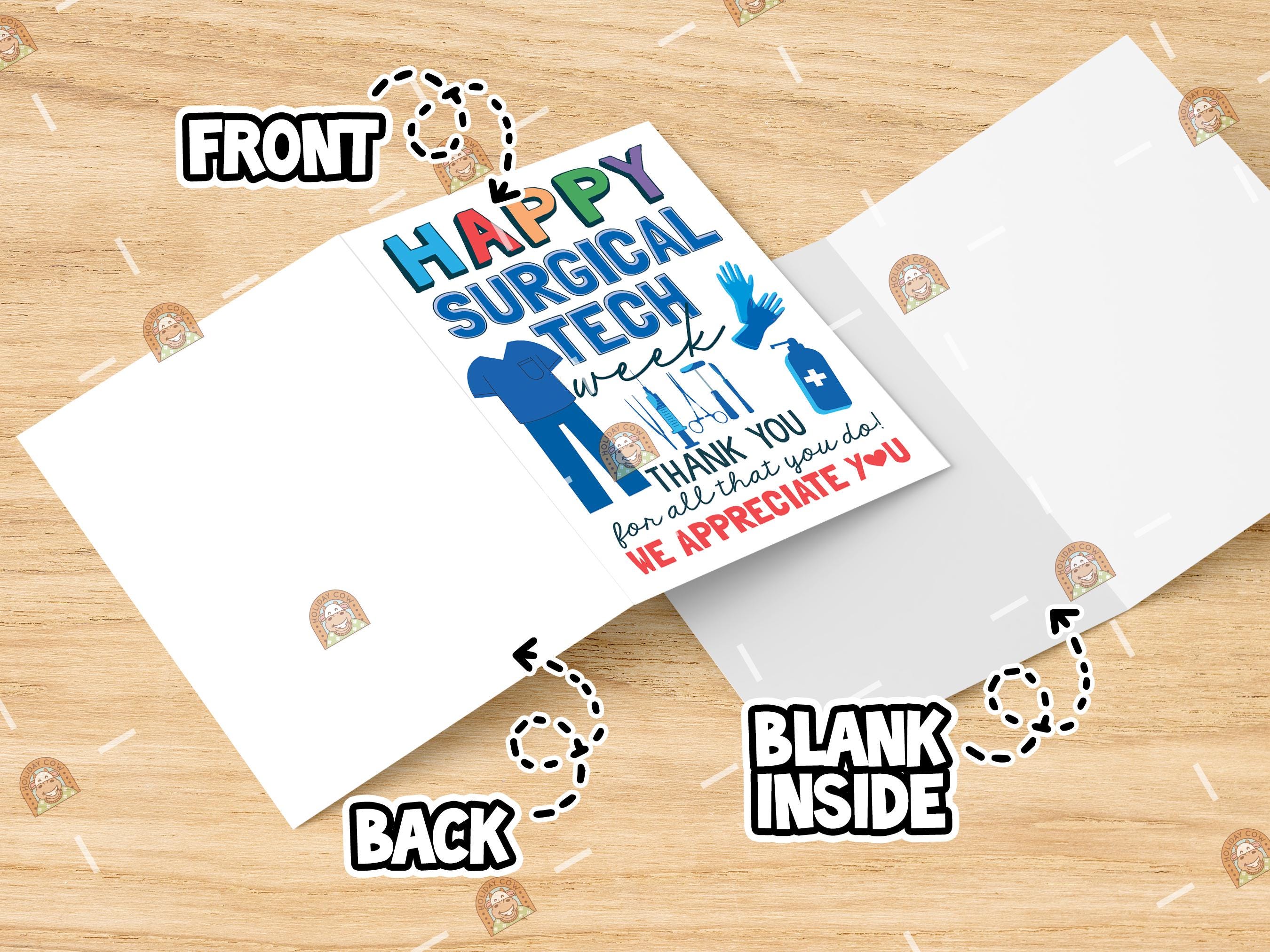 Surgical Tech Week Gift Printable, Surgical Tech Appreciation Card ...