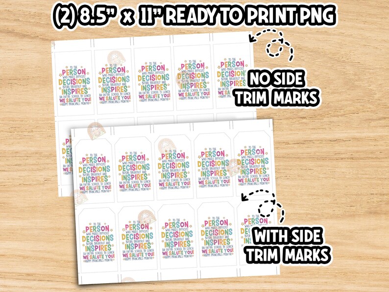 Principal Month Gift Tag, Printable Principal Appreciation Tag, School ...