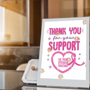 Breast Cancer Awareness Month Sign Printable, Breast Cancer Support ...
