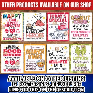Food Service Worker Appreciation Gift Tag Printable, National Food ...