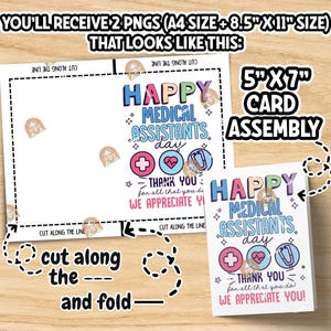 Medical Assistant Day Card Printable, Medical Assistant Gift, Happy MA ...