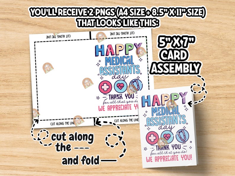 Medical Assistant Day Card Printable, Medical Assistant Gift, Happy MA ...