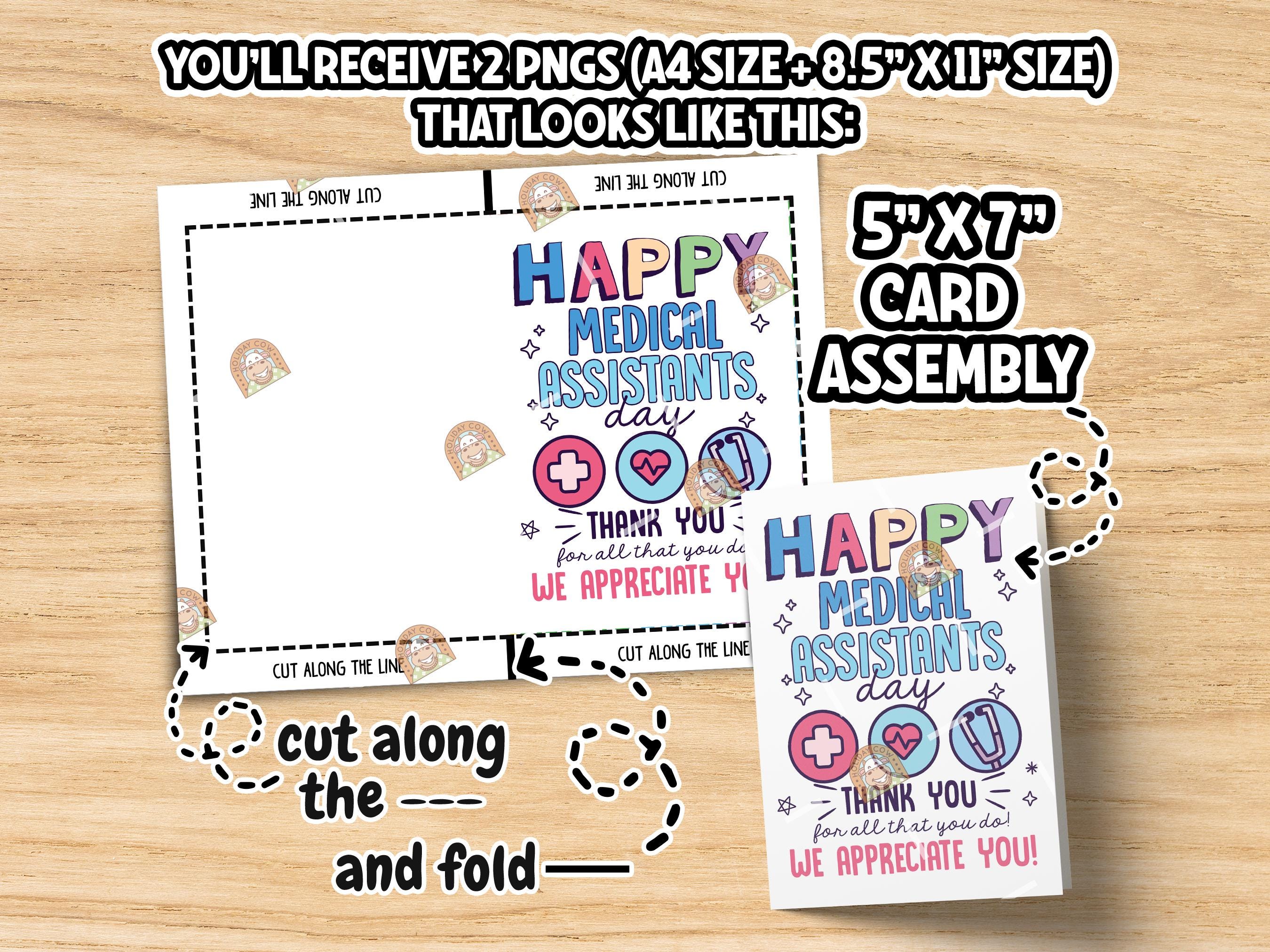 Medical Assistant Day Card Printable, Medical Assistant Gift, Happy MA ...
