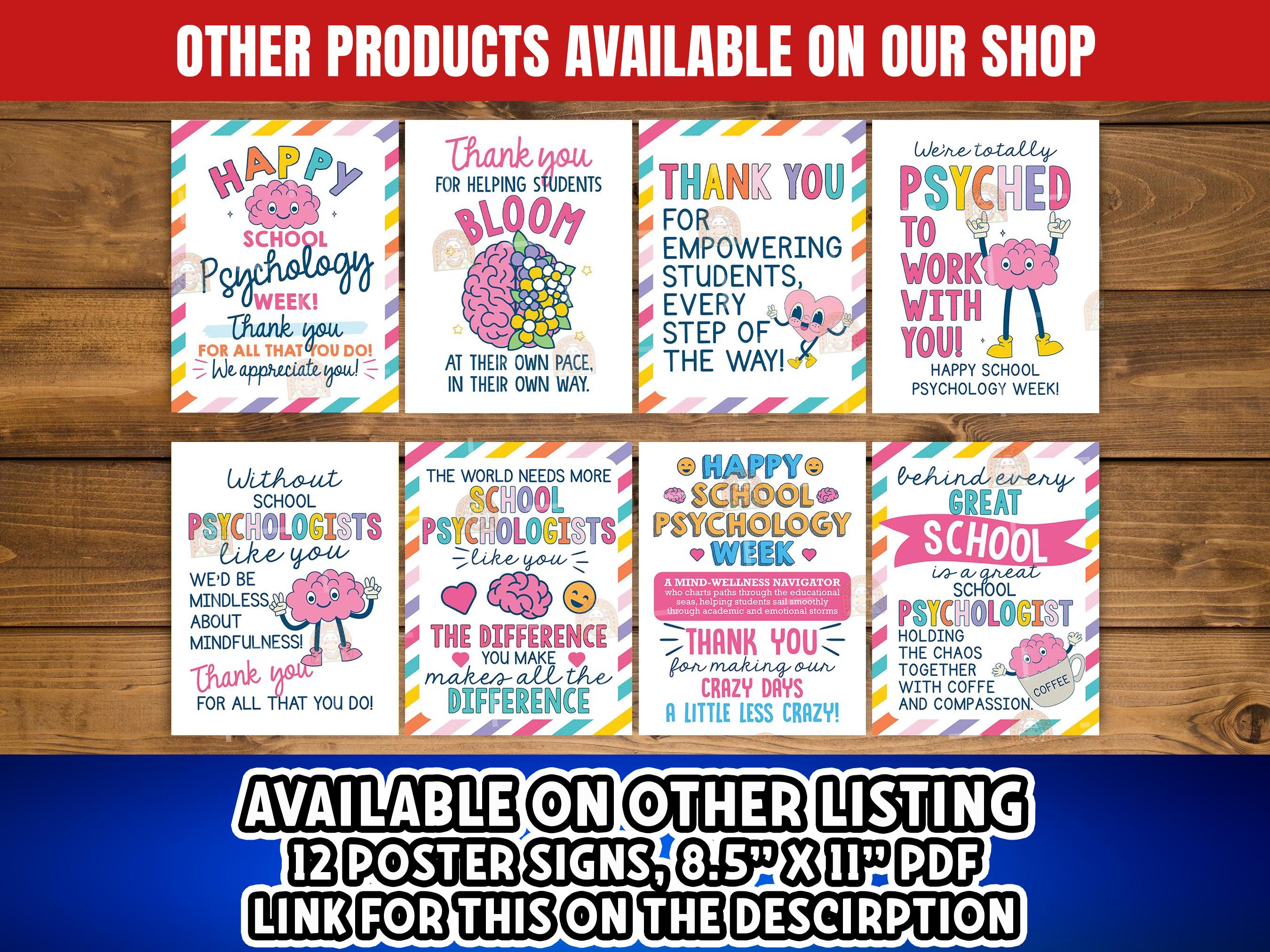 School Psychology Week Tag Printable, School Psych Gift Tag, School ...