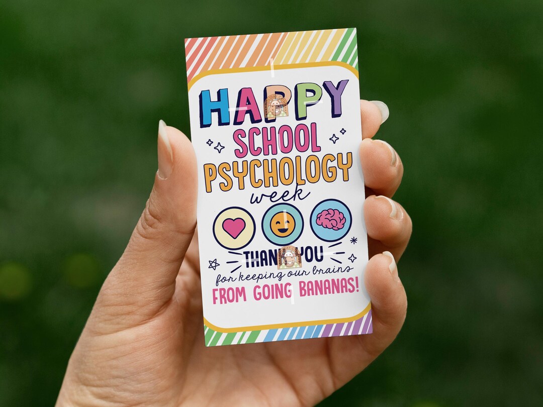 School Psychology Week Tag Printable, School Psych Gift Tag, School ...
