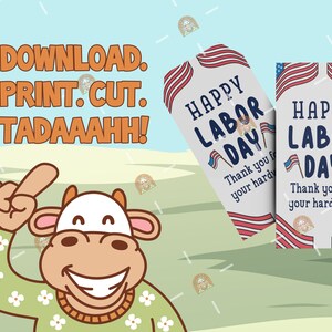 Labor Day Tags, Happy Labor Day Printable Tags, Labor Day Gift Tags ...
