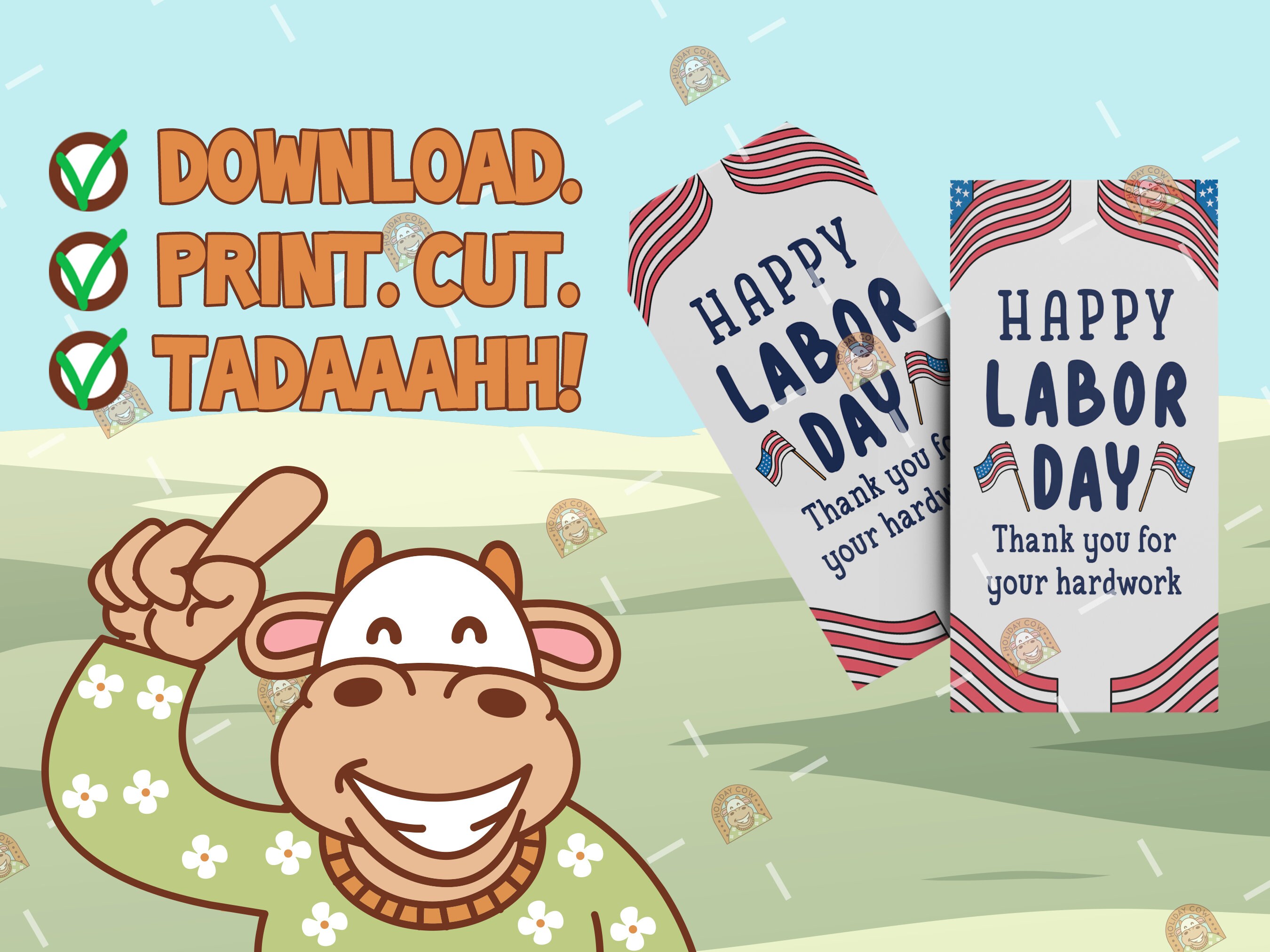 Labor Day Tags, Happy Labor Day Printable Tags, Labor Day Gift Tags ...