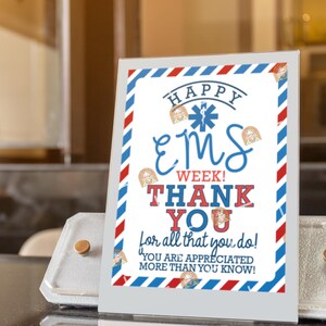 EMS Week Signs Printable, EMS Week Decor, EMS Appreciation Poster ...